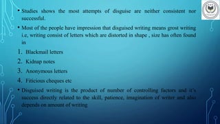 Disguised writing | PPTX