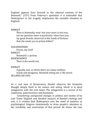 Disguise in selected shakespeare final(hamlet,as you like it,king lear ...