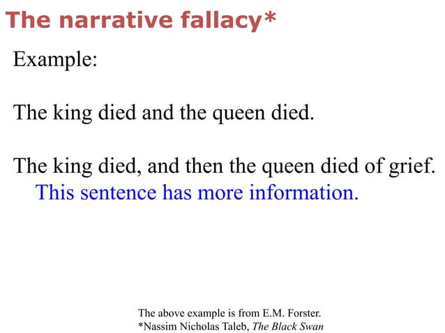 Language as a disguise for information 4. narrative fallacy | PPTX