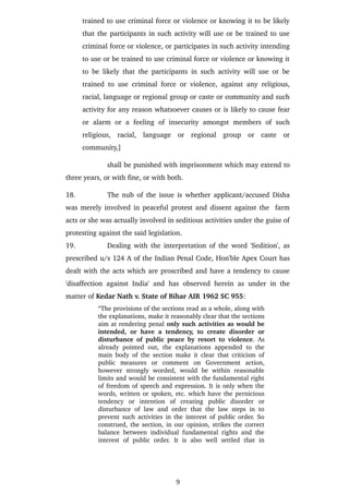Disha bail order | PDF