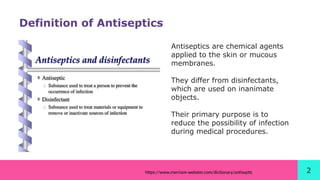 DISHA MODAK, GENERAL SURGERY, ANTISEPTICS.pptx