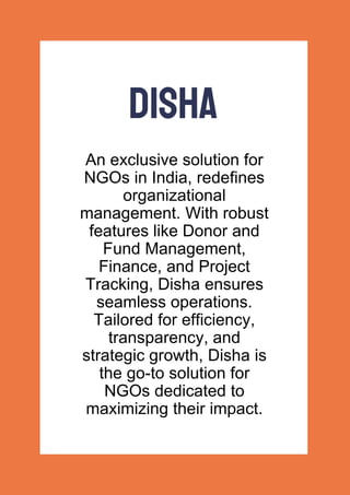 NGO Management system project report | PPTX