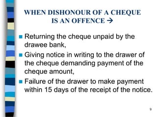 Dishonour of cheque | PPTX