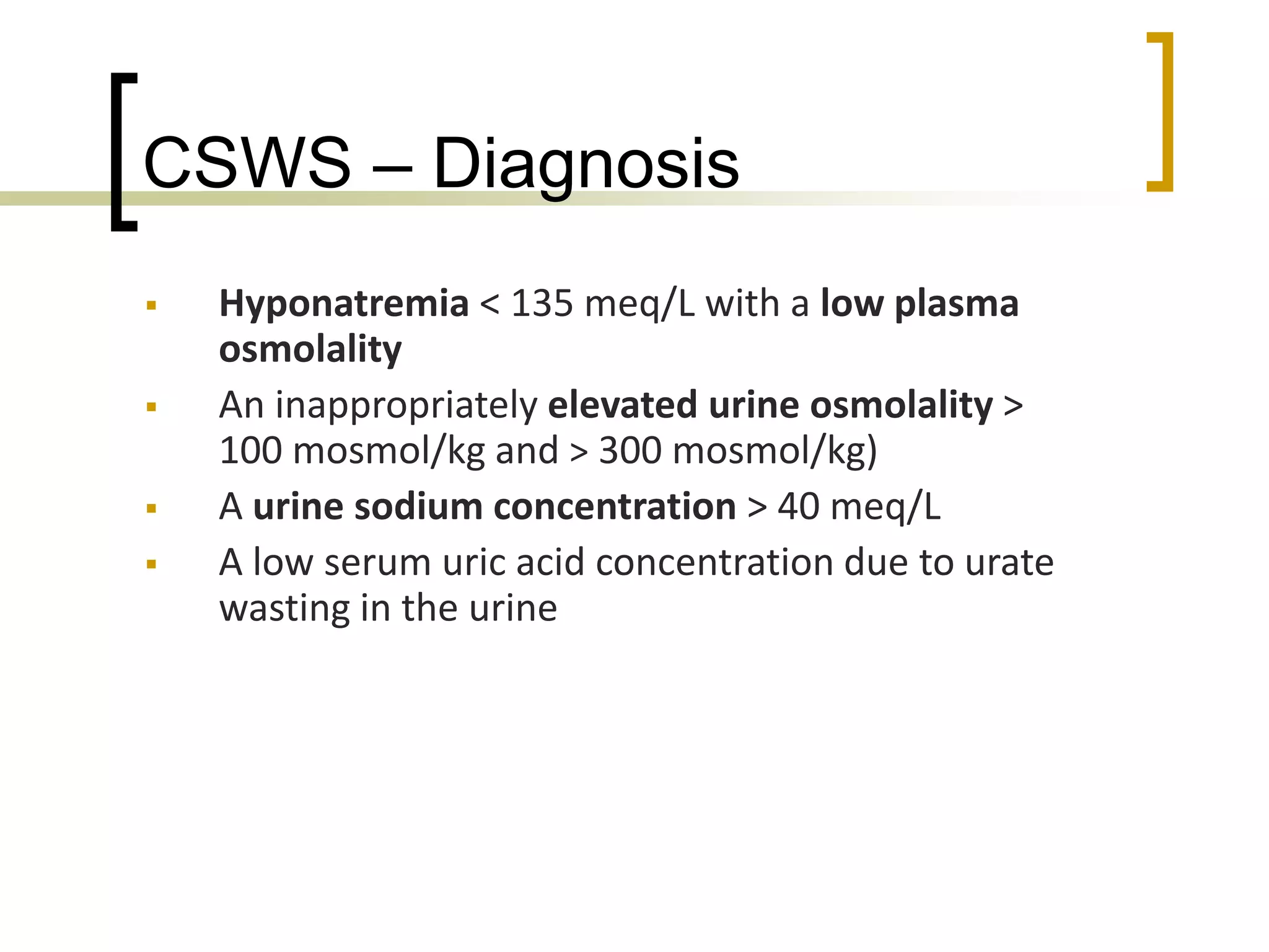 Di, siadh and cerebral salt wasting syndrome | PPT