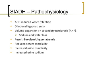 Di, siadh and cerebral salt wasting syndrome | PPT