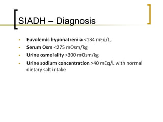 Di, siadh and cerebral salt wasting syndrome | PPT