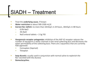 Di, siadh and cerebral salt wasting syndrome | PPT