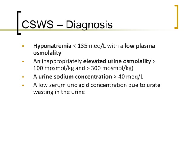 Di, siadh and cerebral salt wasting syndrome | PPT