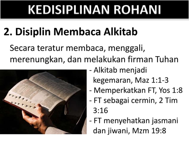 MEMBANGUN DISIPLIN ROHANI | PPTX