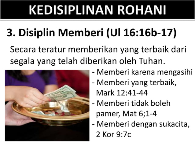 MEMBANGUN DISIPLIN ROHANI | PPTX