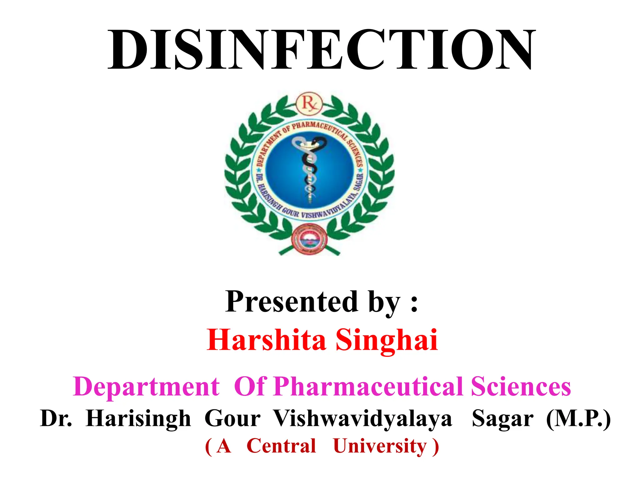 Disinfectant classification and evaluation | PPTX