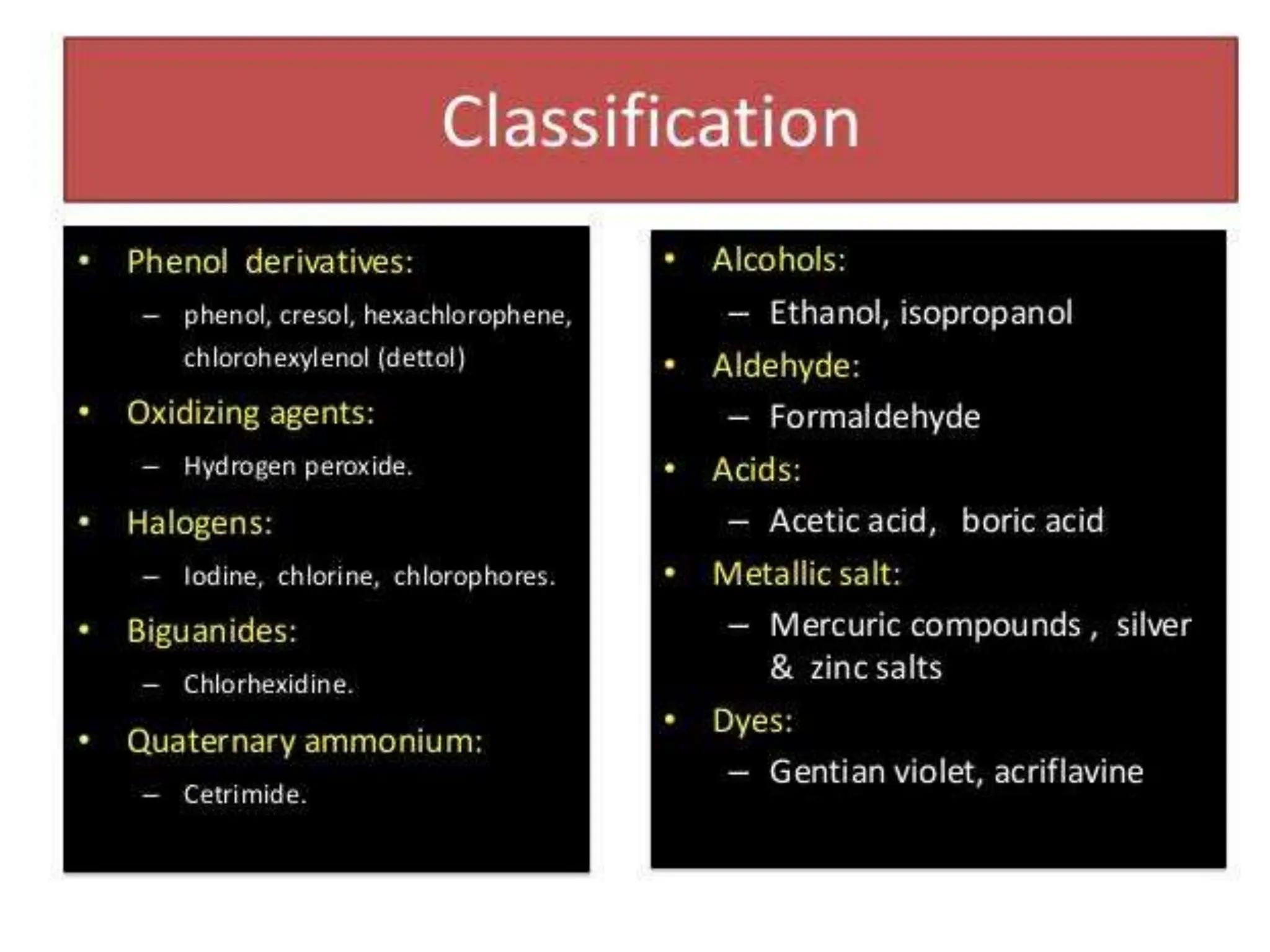 Disinfectant classification and evaluation | PPT