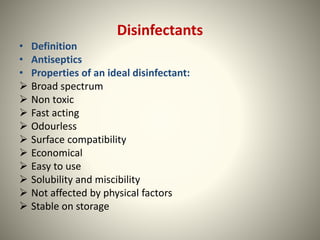 Disinfectants | PPTX