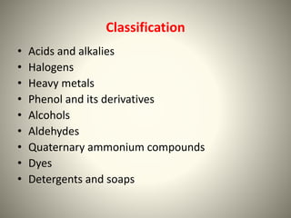 Disinfectants | PPTX