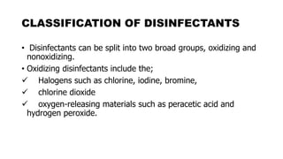 Disinfectants | PPTX