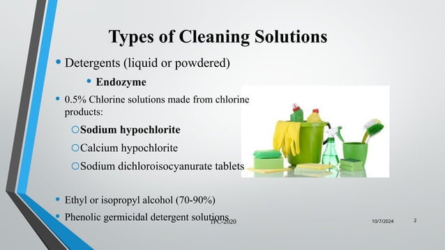 proper dilution and use of hospital disinfectants | PPTX