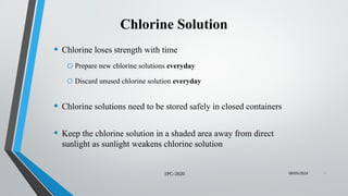 proper dilution and use of hospital disinfectants | PPTX