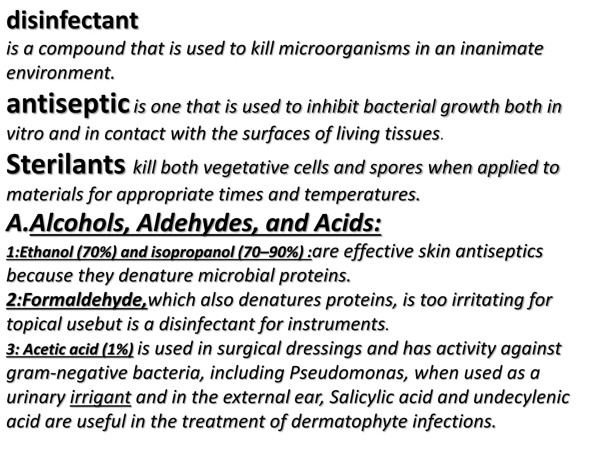 DISINFECTANTS, ANTISEPTICS,.pptx | Free Download