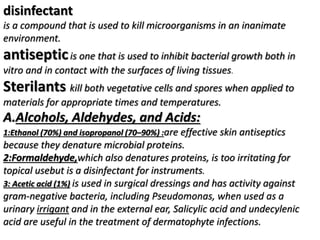 DISINFECTANTS, ANTISEPTICS,.pptx | Free Download