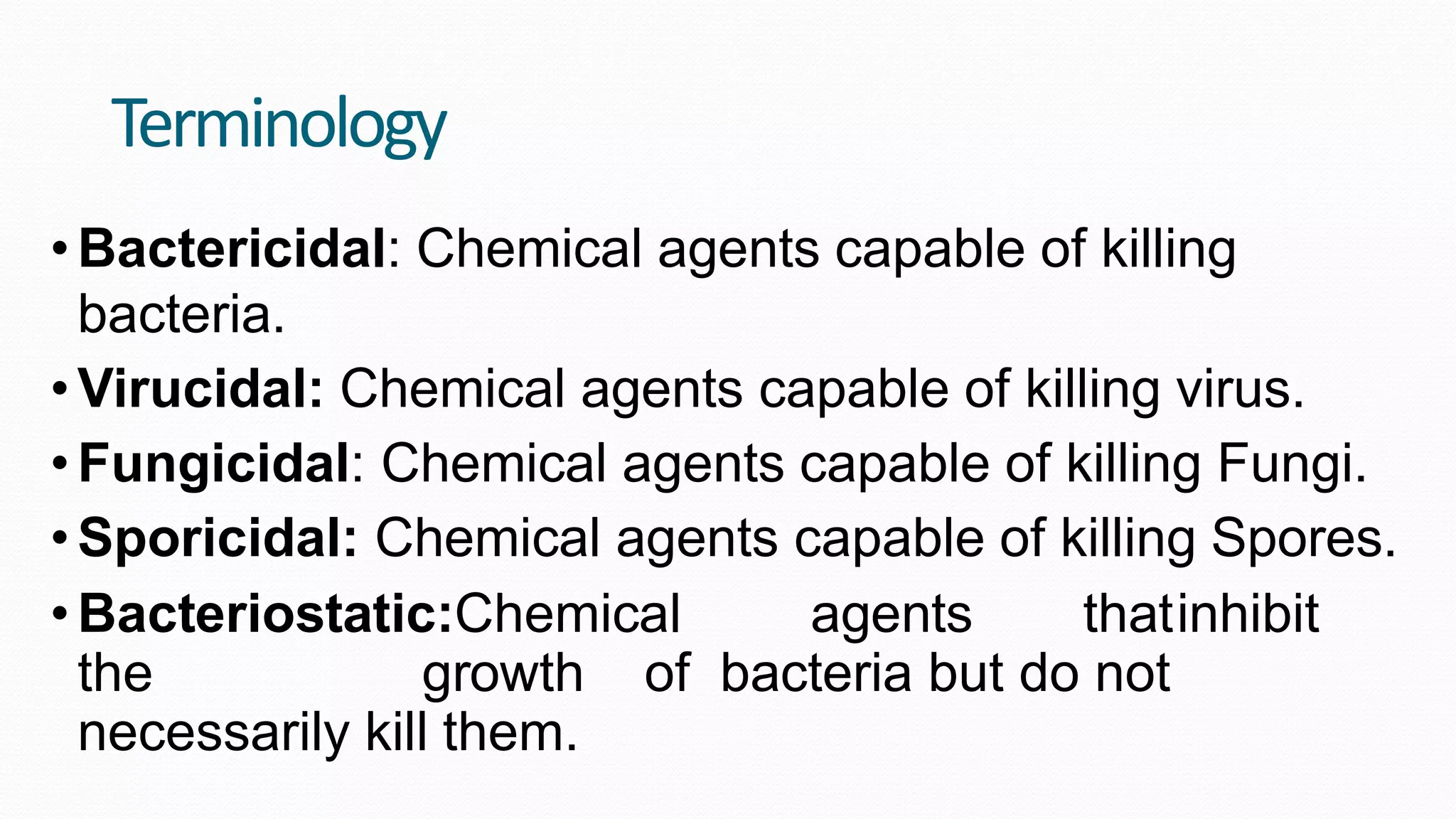 Disinfectants classification and mode of action of disinfectants | PPTX