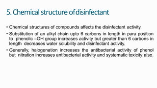 Disinfectants classification and mode of action of disinfectants | PPTX
