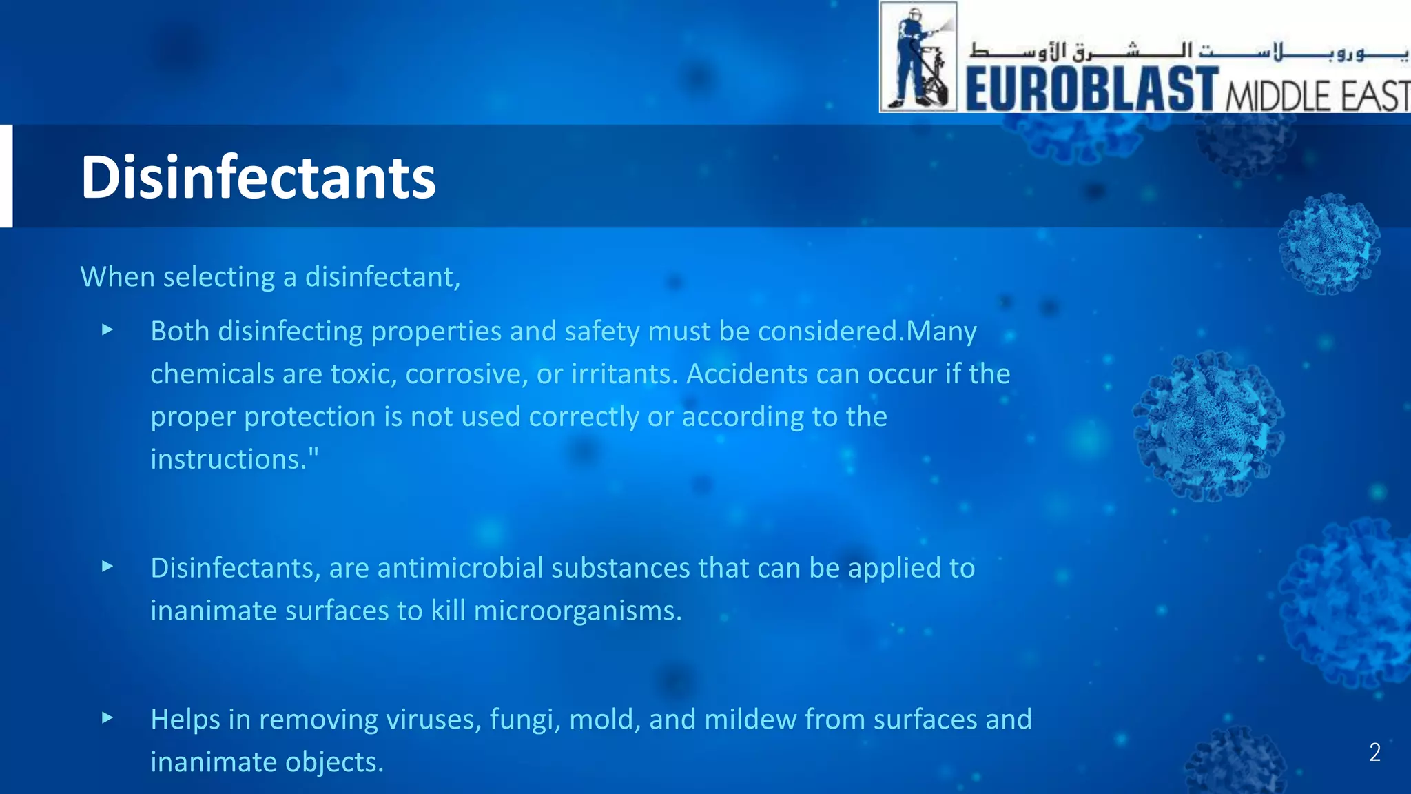 All You Wanted to Know About Disinfectants | PPT