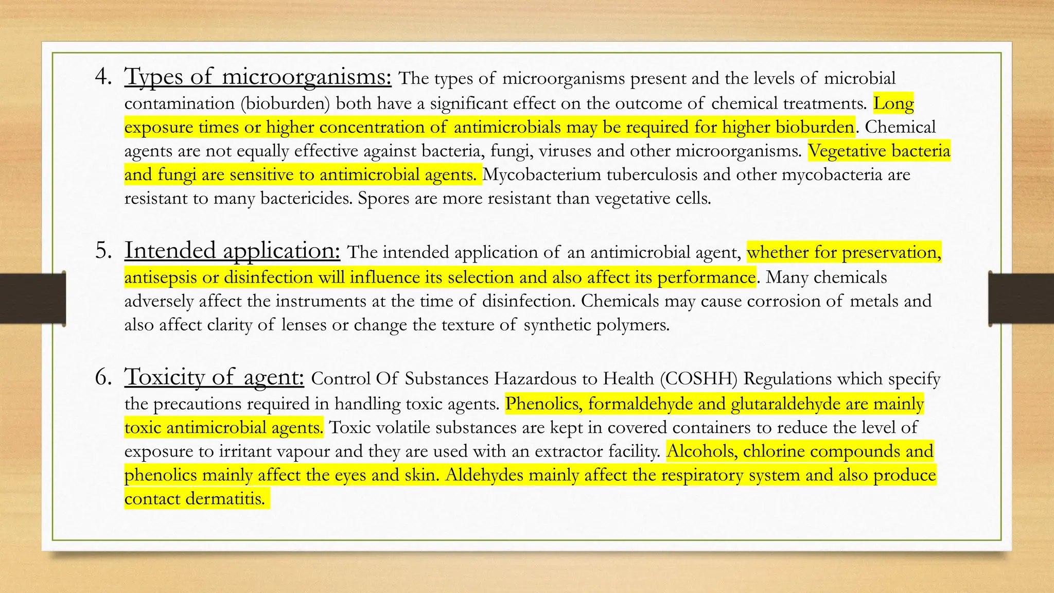 Disinfectants, MOA and factors influencing disinfection.pptx