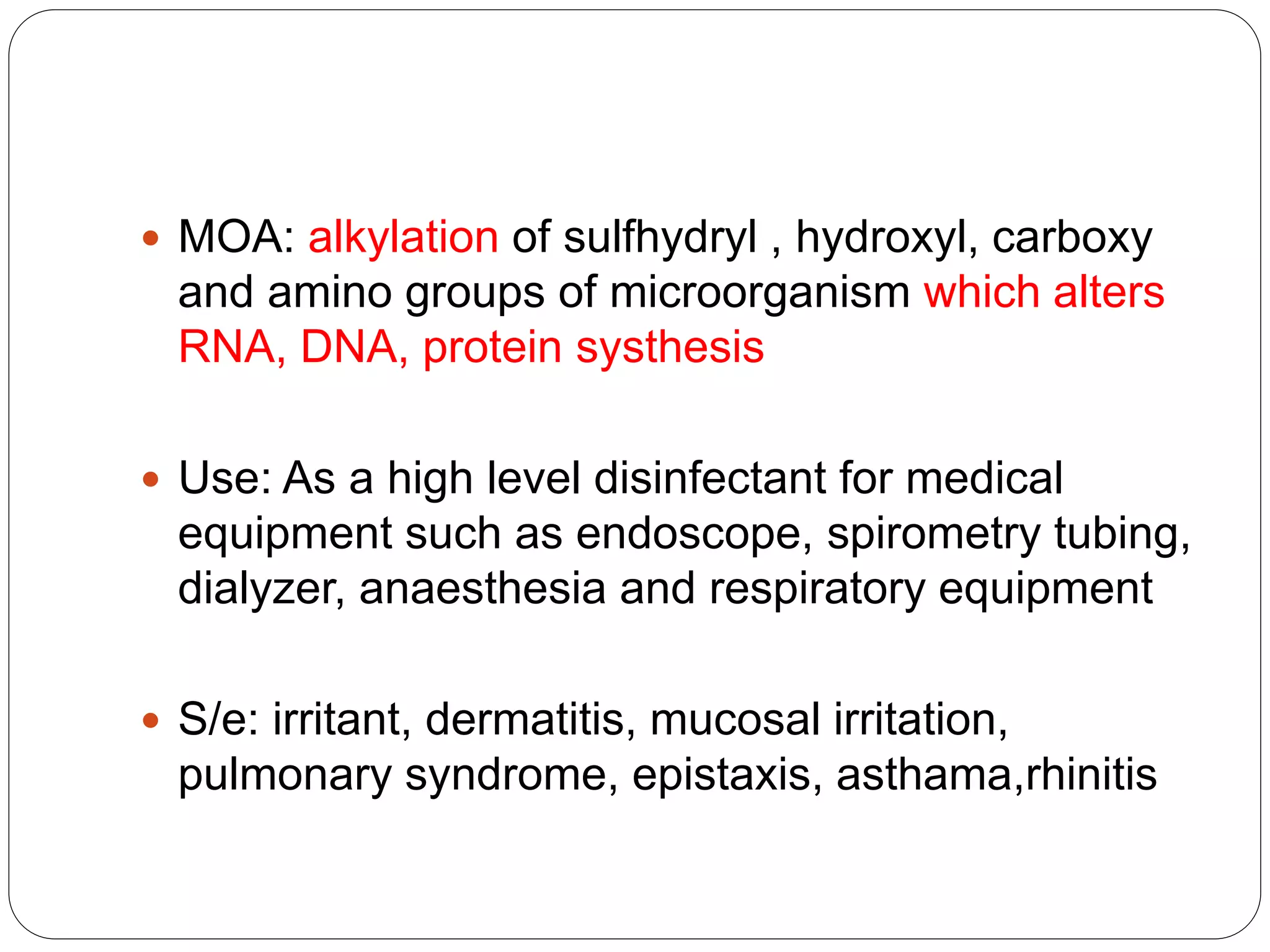 Disinfectant use in hospital.. | PPTX