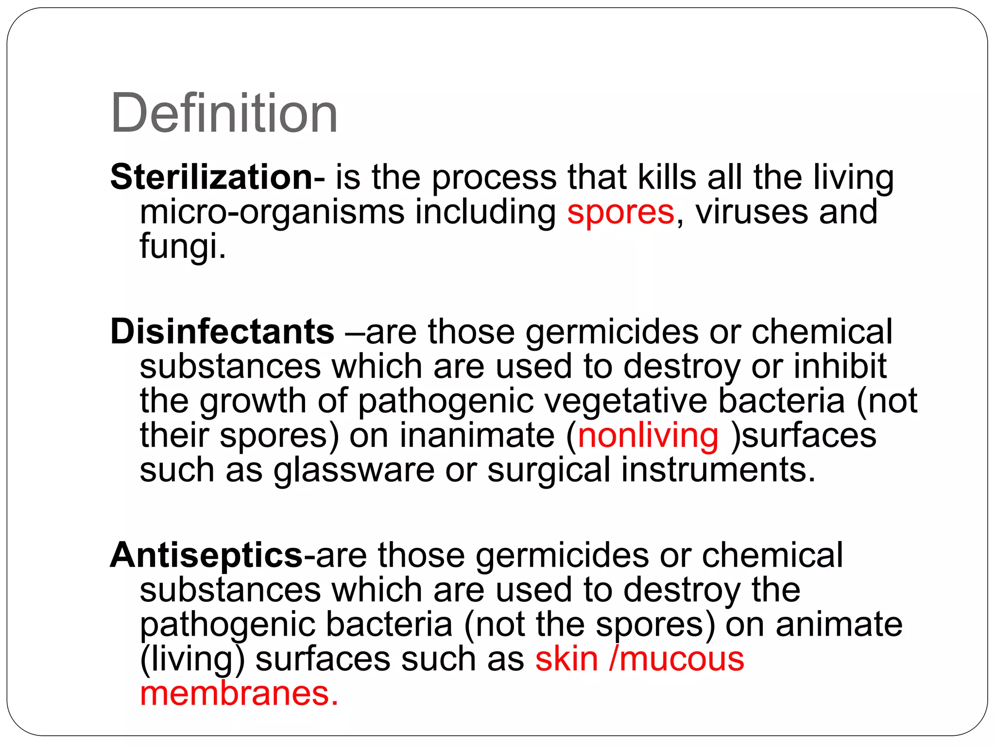Disinfectant use in hospital.. | PPTX