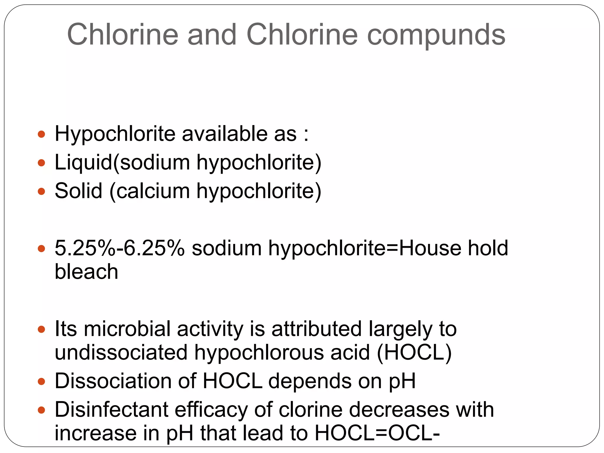 Disinfectant use in hospital.. | PPTX