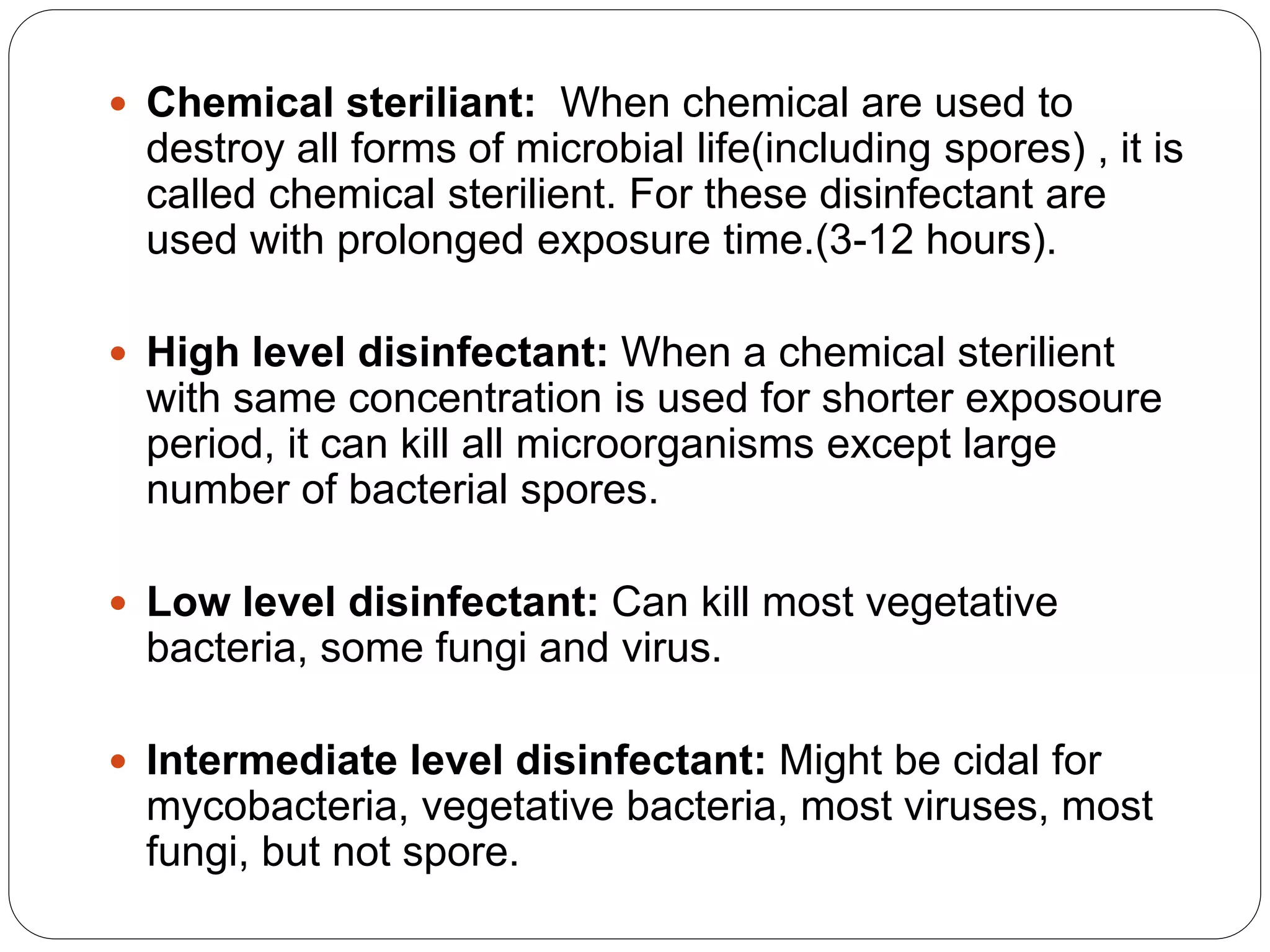 Disinfectant use in hospital.. | PPTX