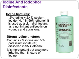 Disinfectant use in hospital.. | PPTX