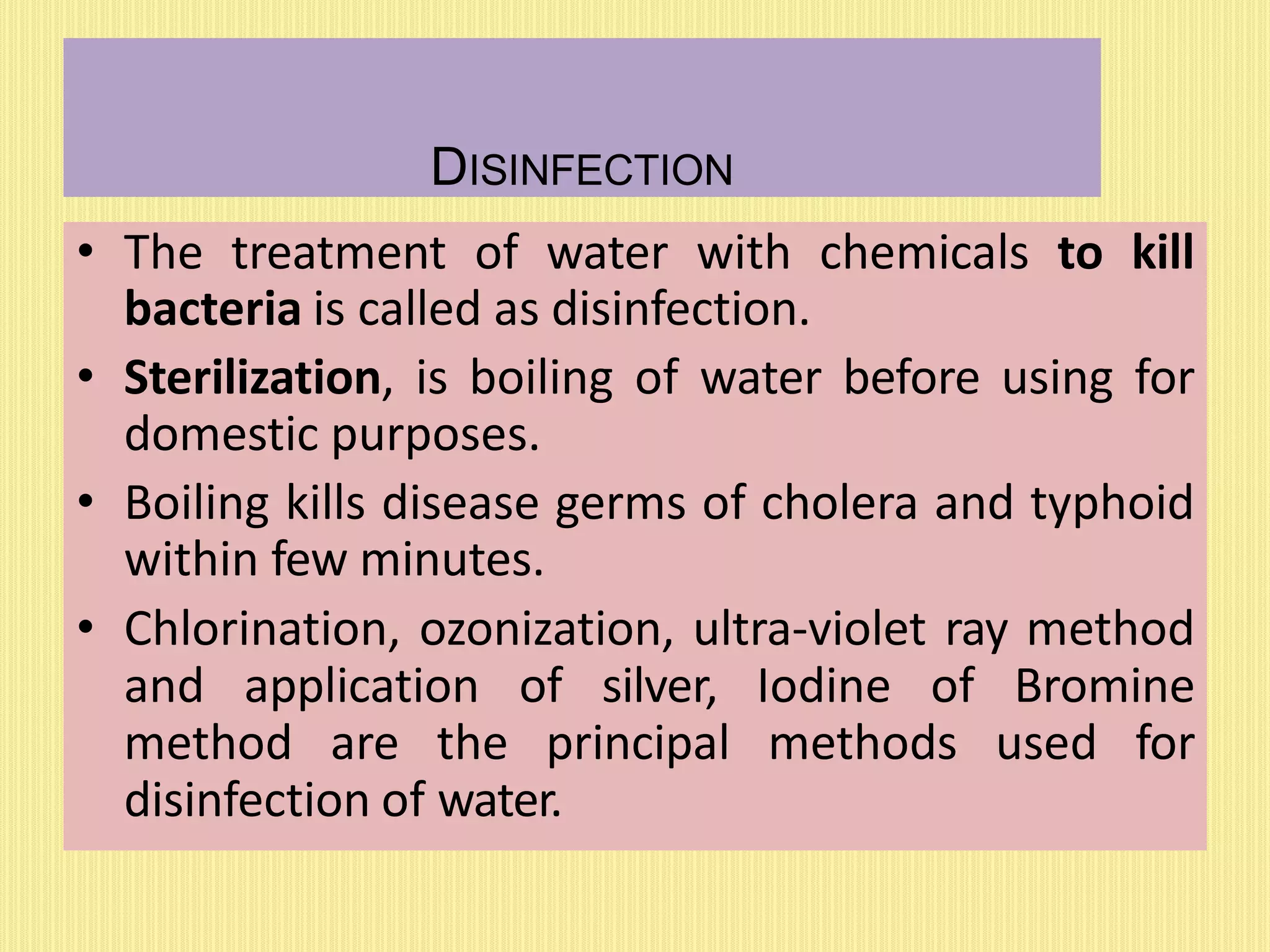 Disinfection&Chlorination | PPTX