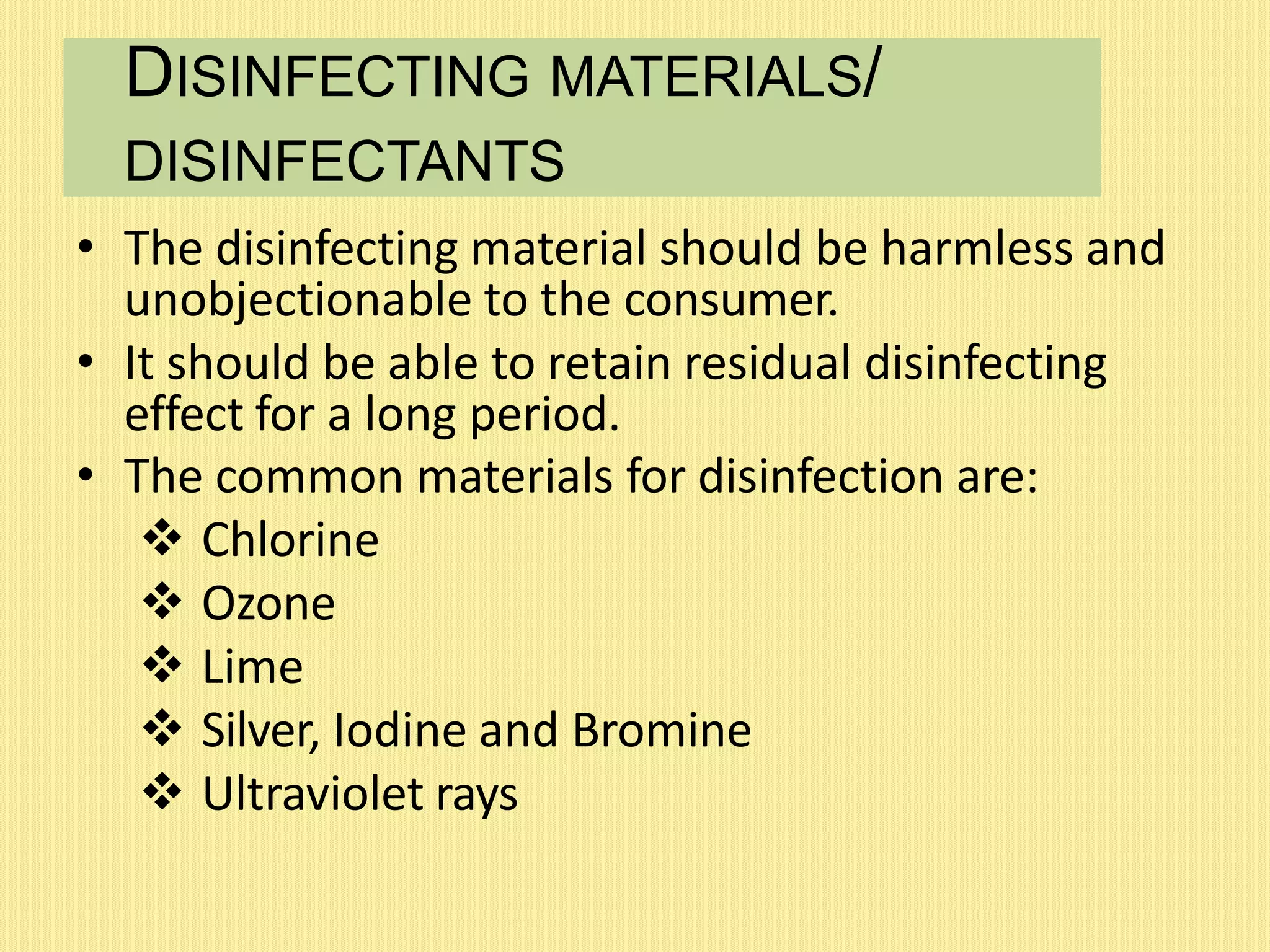 Disinfection&Chlorination | PPTX