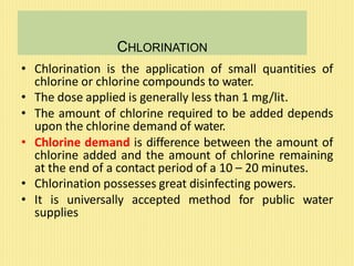 Disinfection&Chlorination | PPTX