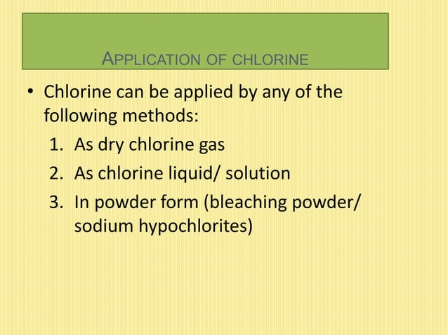Disinfection&Chlorination | PPTX