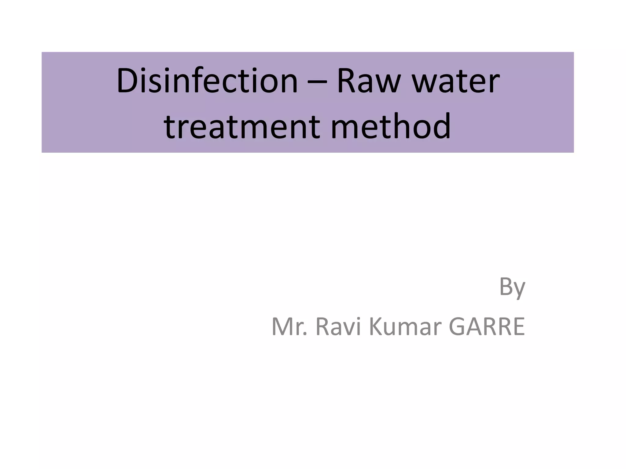 Disinfection | PPT