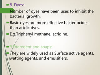 Disinfection, Definition, classification,Mode of action, factors ...