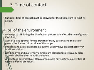 Disinfection, Definition, classification,Mode of action, factors ...