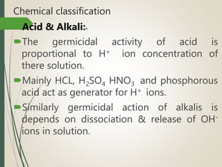 Disinfection, Definition, classification,Mode of action, factors ...