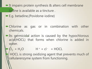 Disinfection, Definition, classification,Mode of action, factors ...