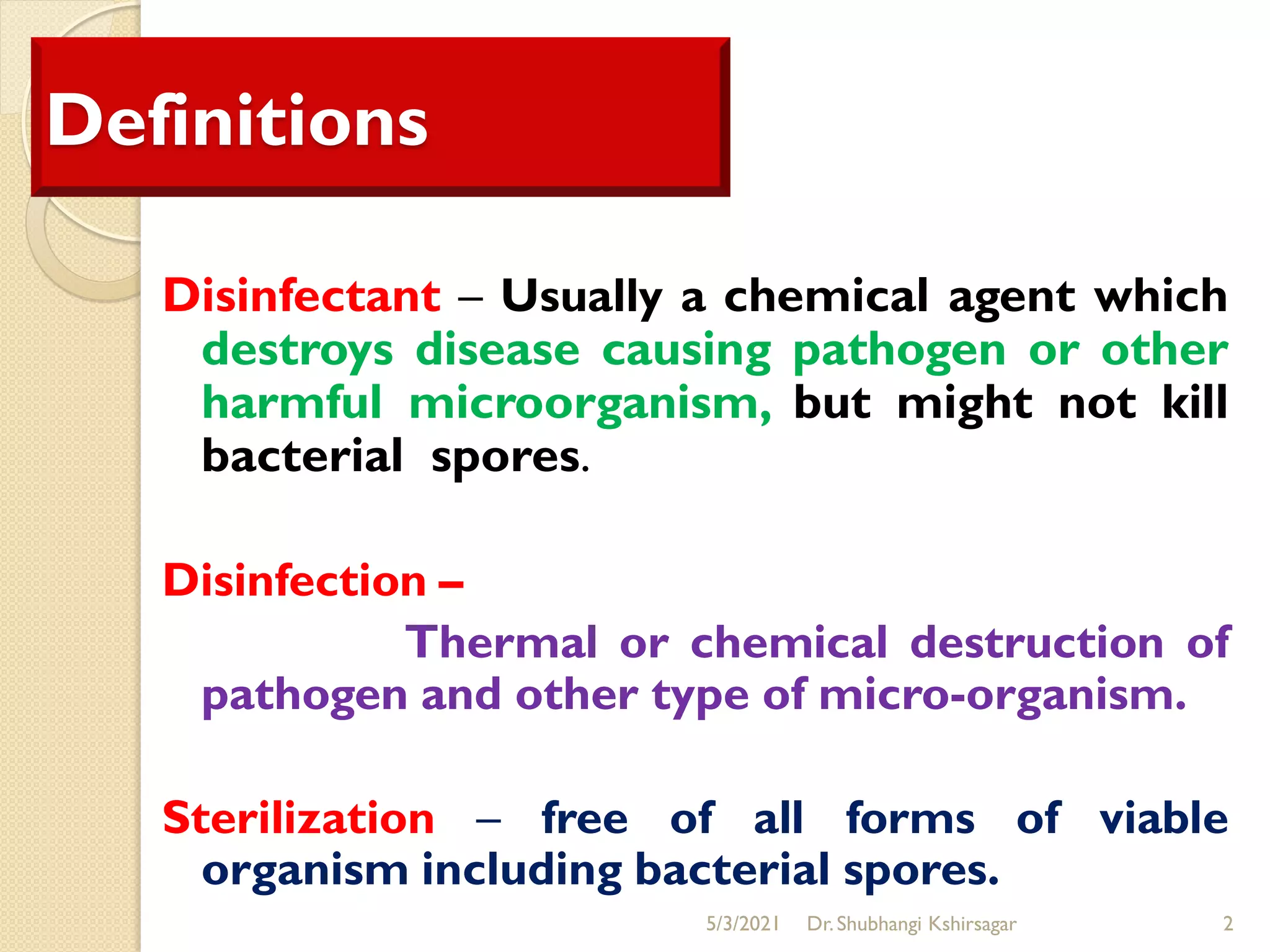 Disinfection | PDF