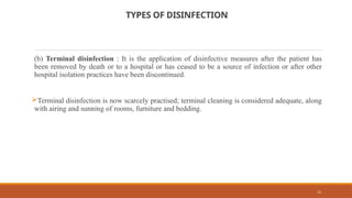 DISINFECTION , PRINCIPLES OF EPIDEMIOLOGY | PPT