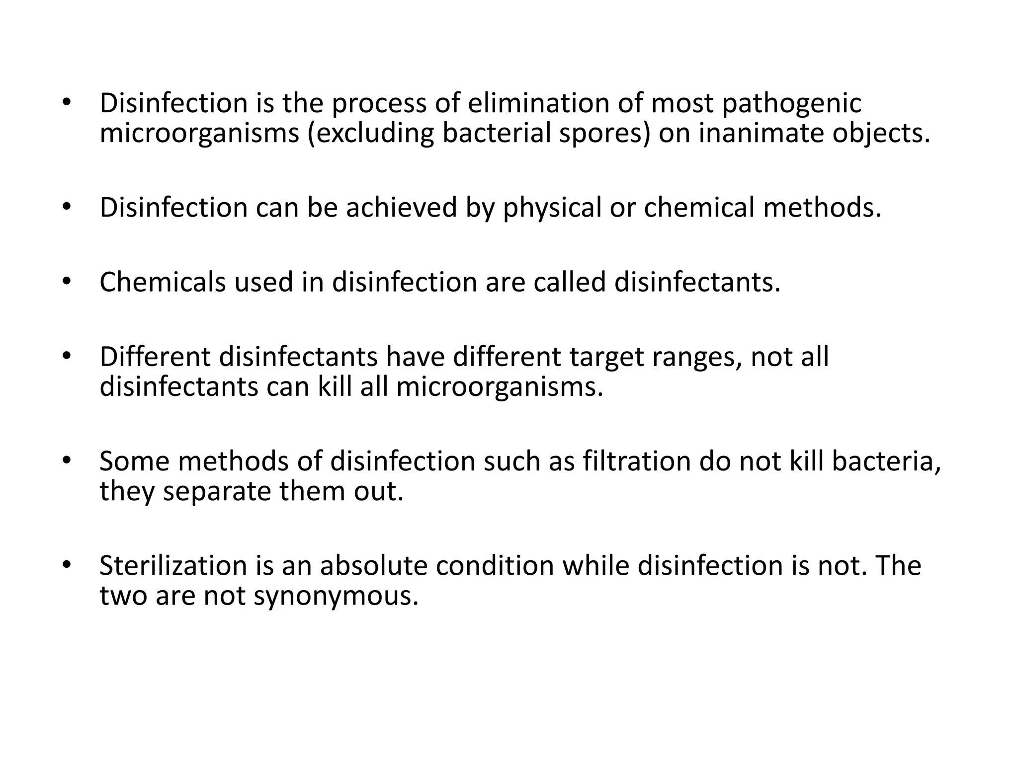 Disinfection and sterilization | PPTX