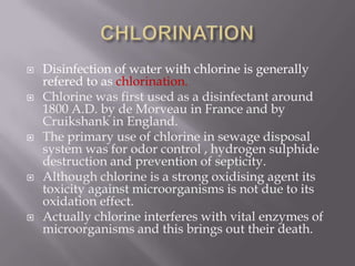 Disinfection chlorination chlorination derived by products | PPTX ...