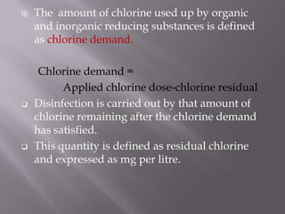 Disinfection chlorination chlorination derived by products | PPTX