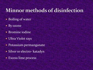 Disinfection in water treatment plant | PPTX