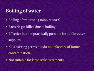 Disinfection in water treatment plant | PPTX