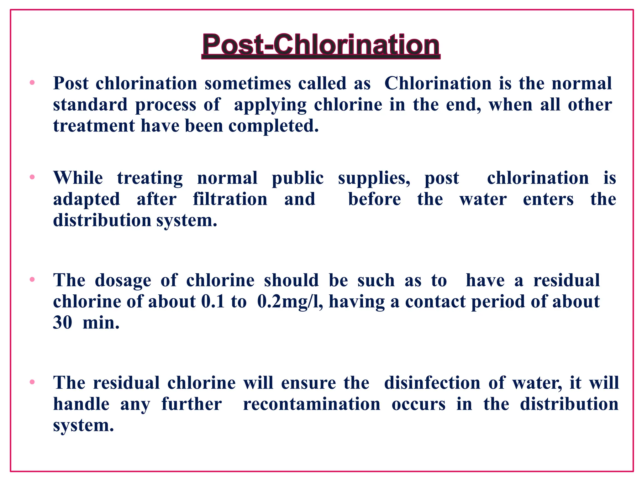 THE METHODS OF DISINFECTION AND THE TYPES OF CHLORINATION | PPTX