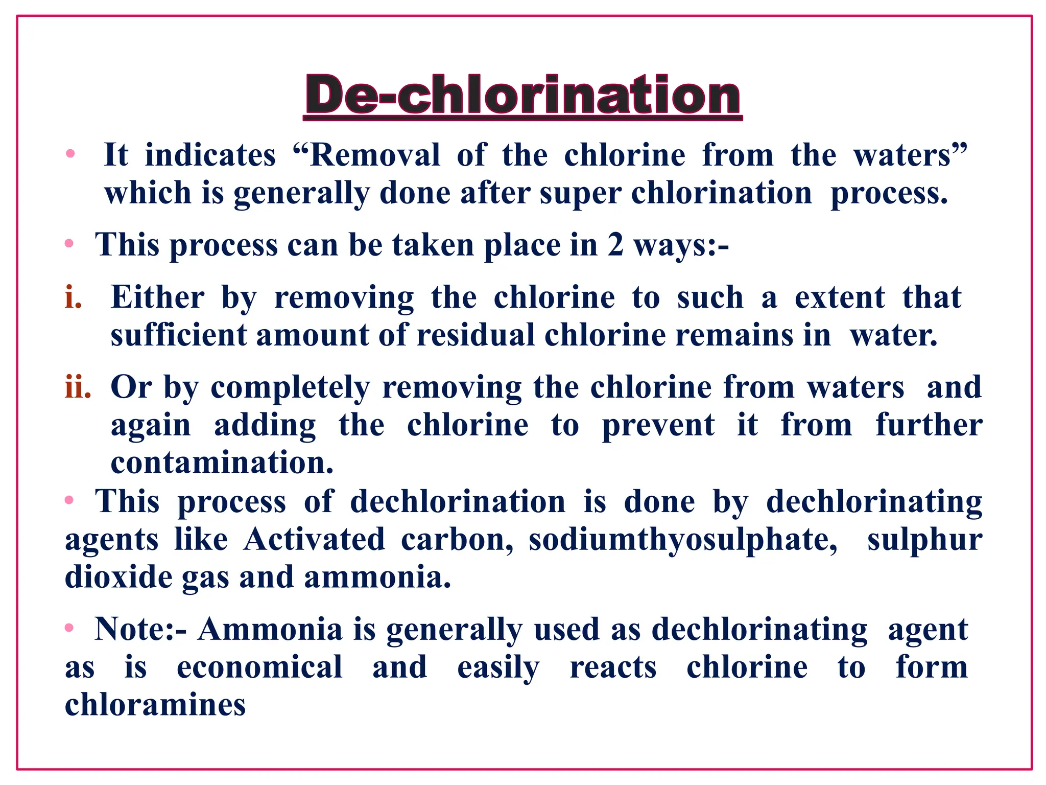 THE METHODS OF DISINFECTION AND THE TYPES OF CHLORINATION | PPTX